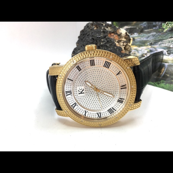 Techno Com by KC | Accessories | Kc Diamond Watch 45mm Stainless Steel ...